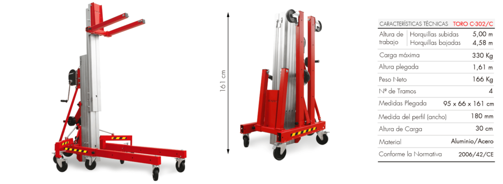 Elevador TORO C-302/C | GUIL | grúa elevadora de carga