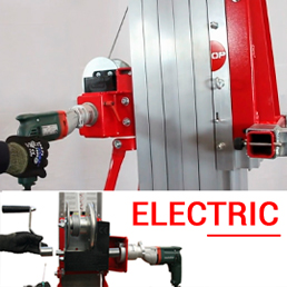 Converting our hand-operated towers into electrical lifters