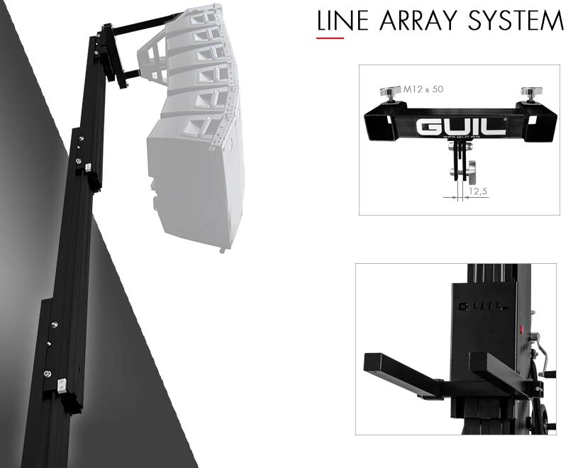 Adaptor to lift Line Array systems with ULK towers with 60 mm forks | GUIL