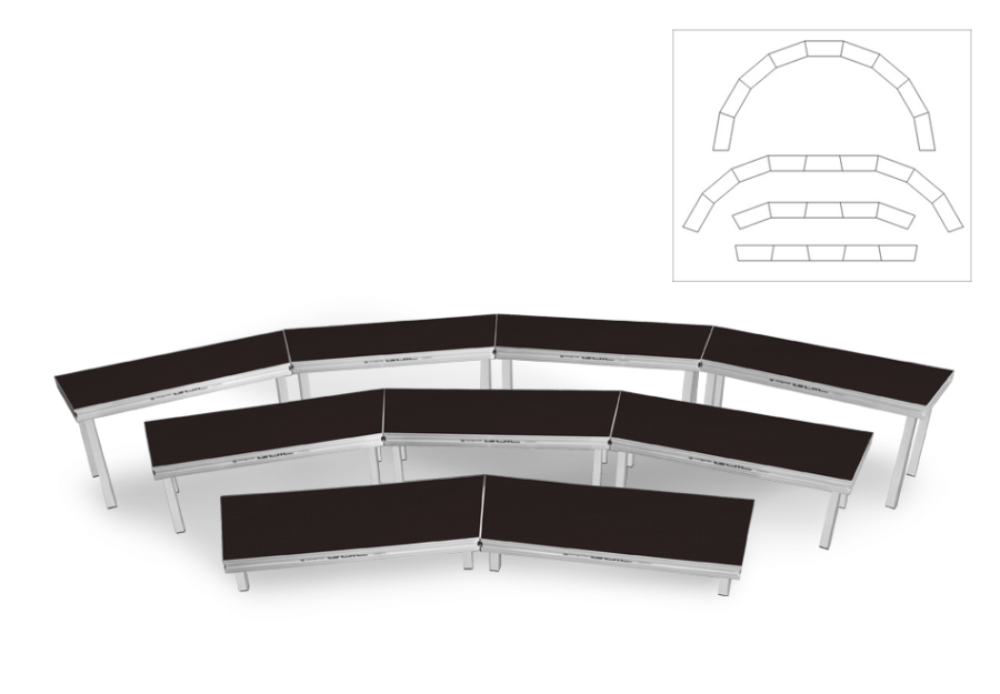 Módulo para formar gradas de coro con formas curvas - Ref. GRT-2 | GUIL