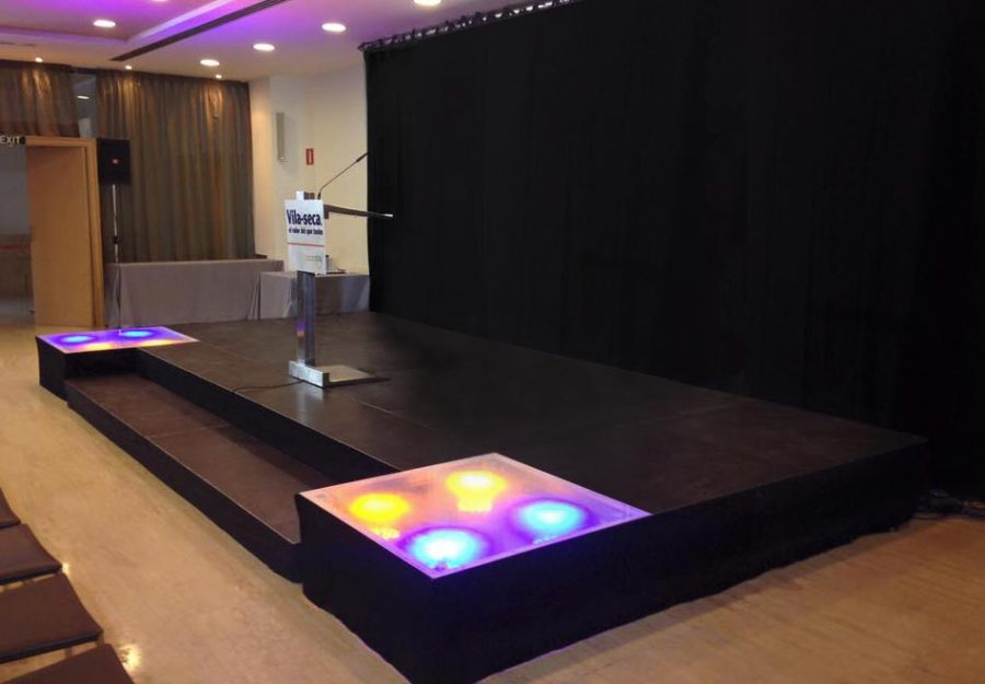 Tarima con panel de metacrilato transparente (15 mm) - TM300-M/1x1