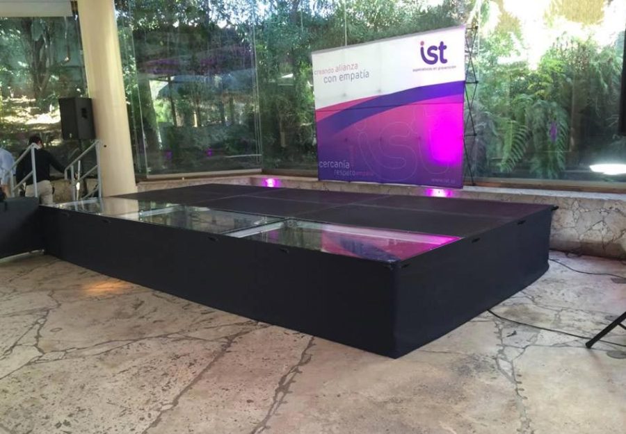 Tarima con panel de metacrilato transparente (15 mm) - TM300-M/1x1