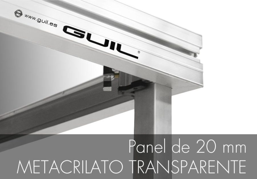 Tarima con panel de metacrilato transparente (20 mm) - TM440-M/2x1