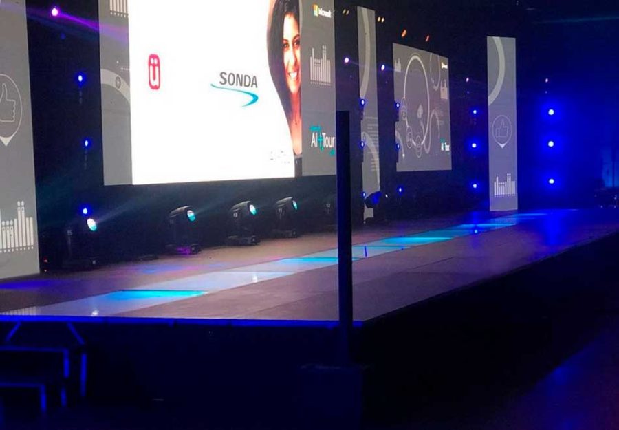 Tarima con panel de metacrilato transparente (20 mm) - TM440-M/1x1