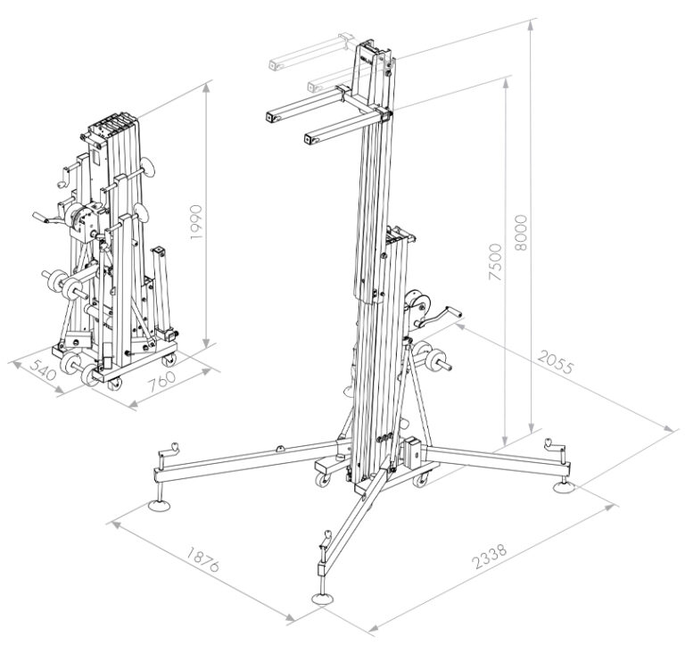 Lifting towers for Line Array & Truss - Ref. ULK 800XL | GUIL