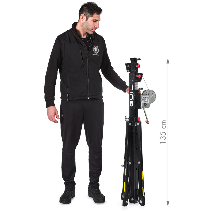 Telescopic lifting towers "Top Loading". Folding base | GUIL