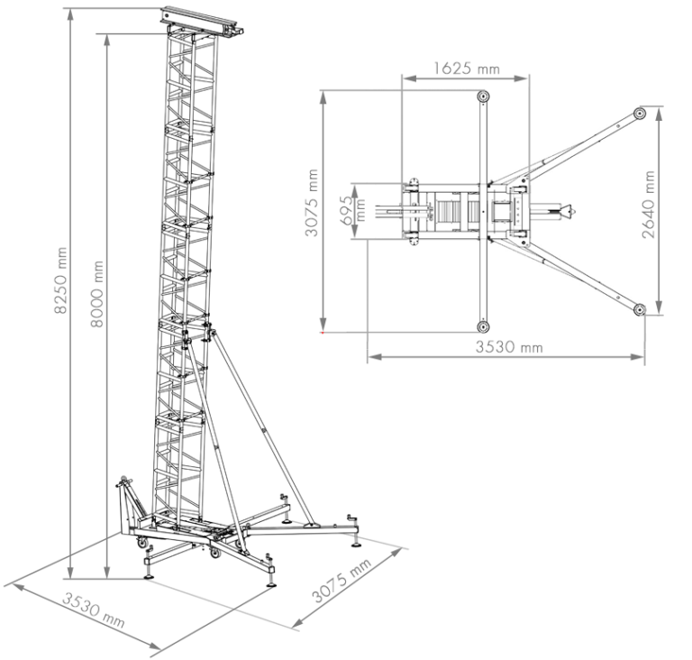 Rigging tower for line array systems - Ref. TMD-570 | GUIL