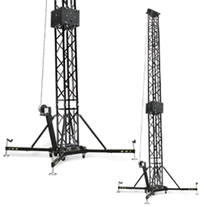 Ground Support Tower with two-handled winch. Black finish- Ref. TMD ...