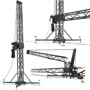 Ground Support Tower with two-handled winch. Black finish - Ref. TMD ...
